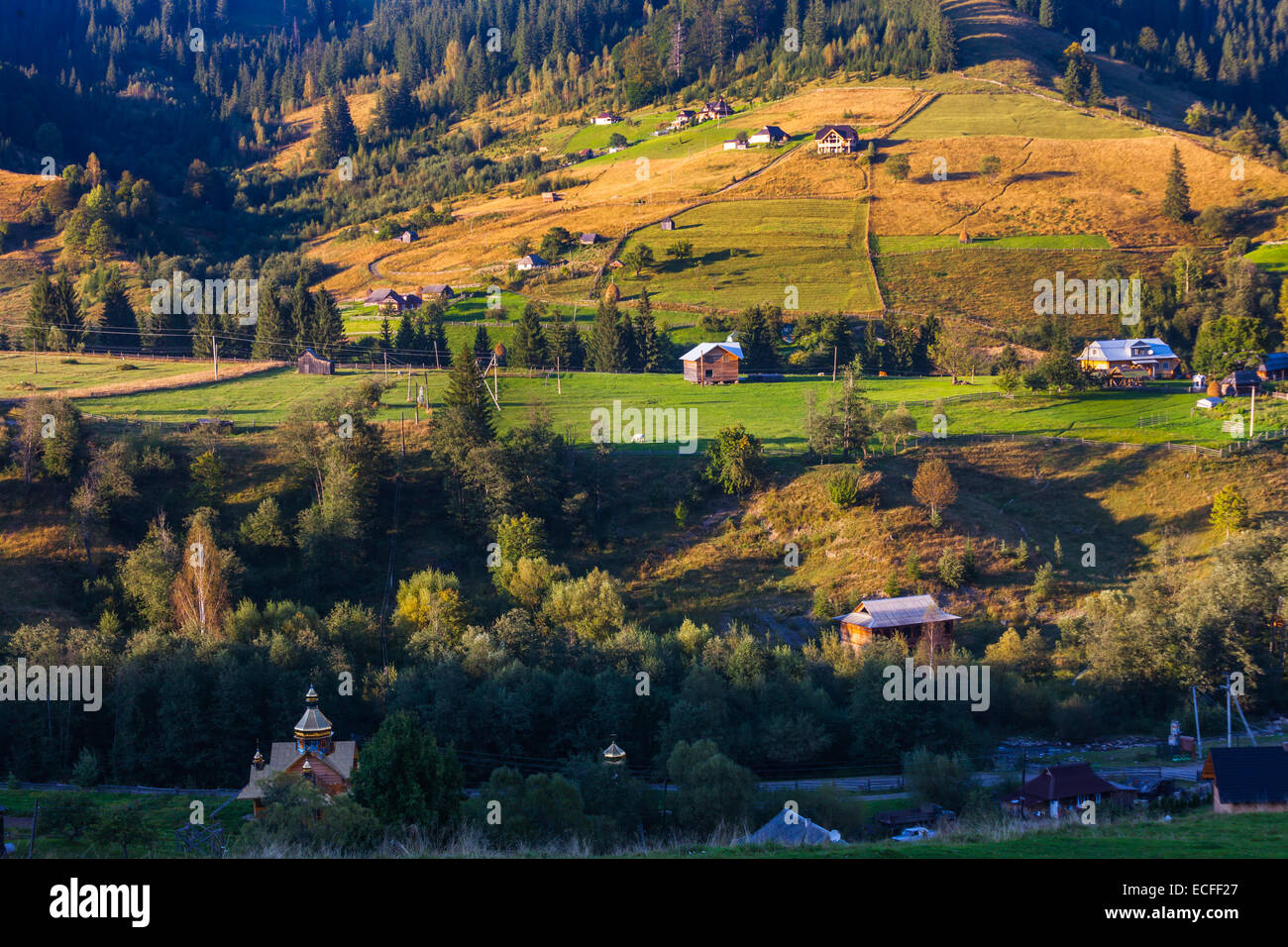 Beautiful nature of the mountains and hill in summer, ukraine Stock ...