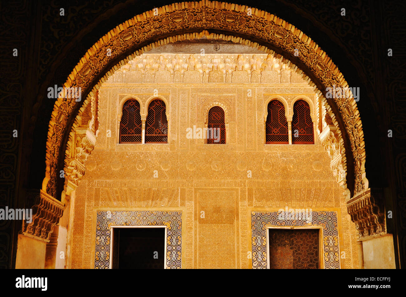 Granada, Alhambra,courtyard of the Golden Room Stock Photo - Alamy