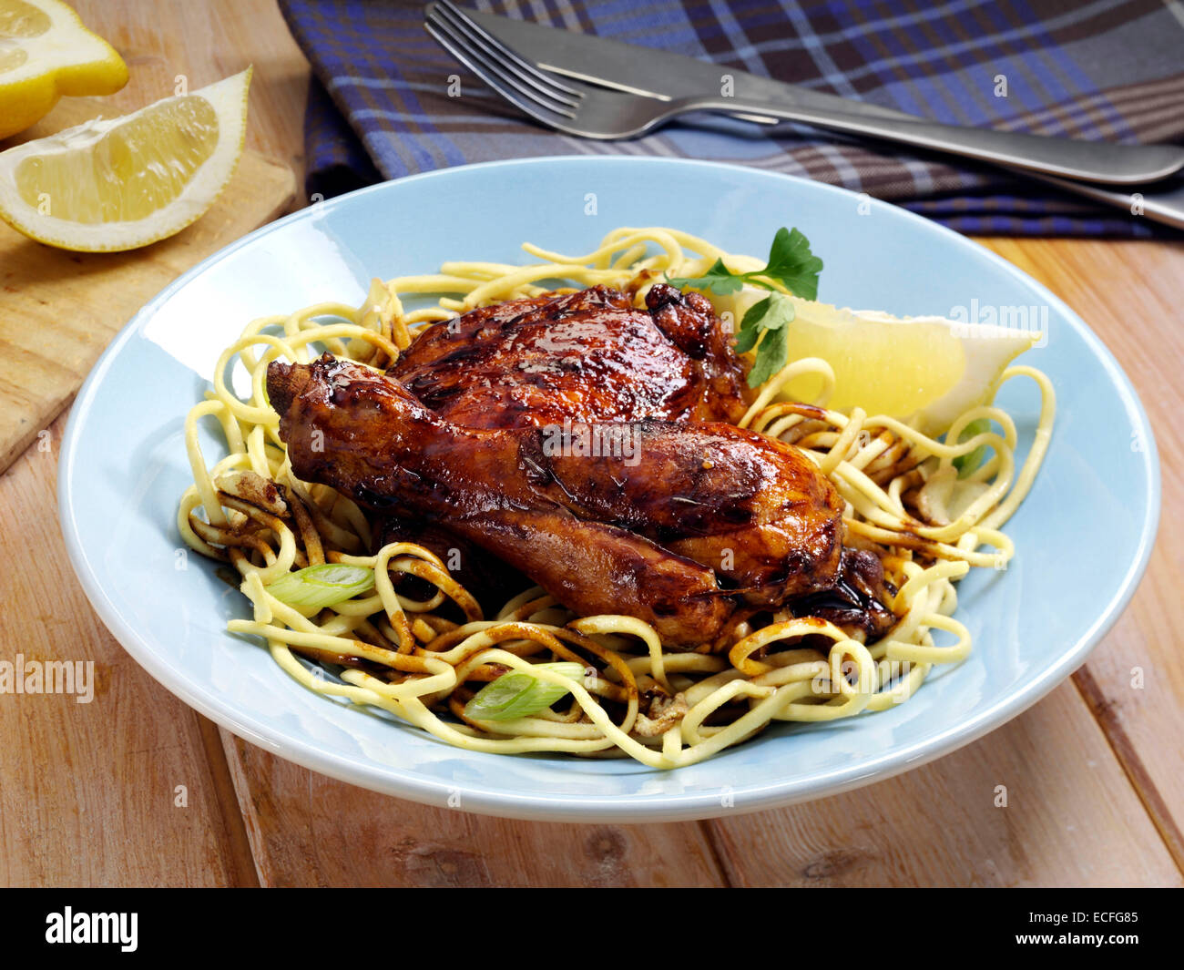 Sucanat glazed chicken Stock Photo - Alamy