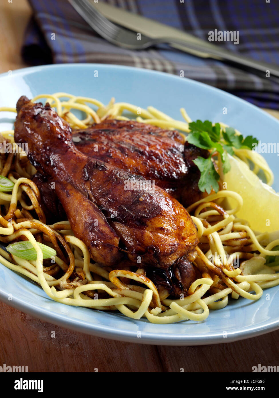 Sucanat glazed chicken Stock Photo - Alamy
