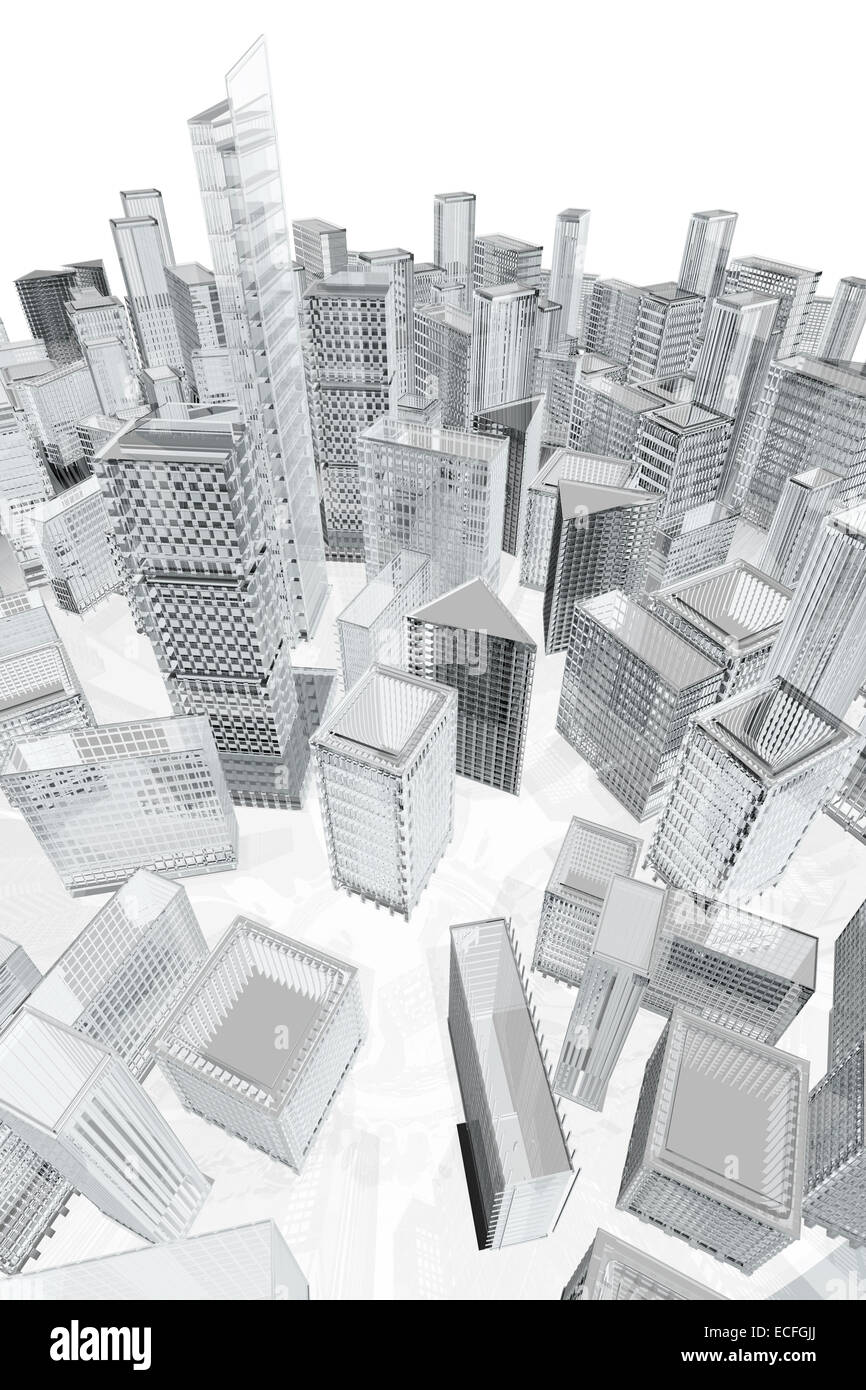 Abstract 3d city model hi-res stock photography and images - Alamy