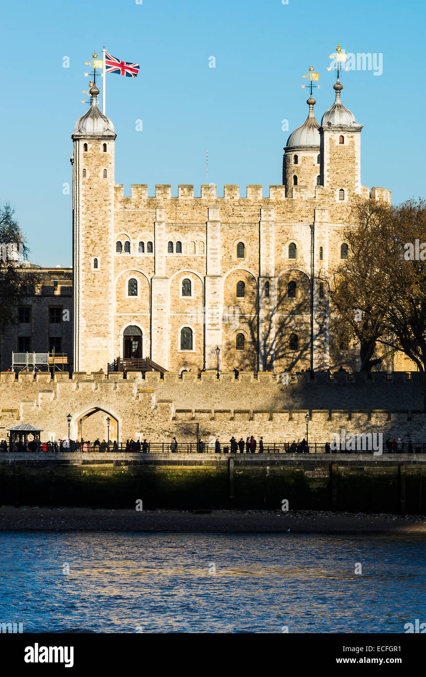 The Historic Tower of London in Winter Sunshine in Tower Hamlets London ...