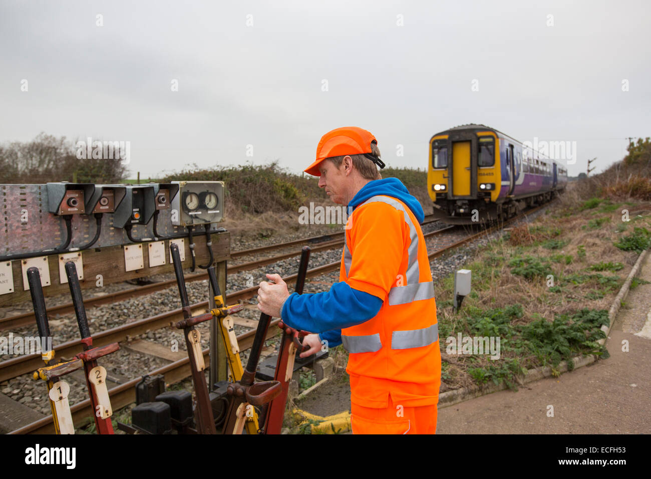 Railway points lever hi-res stock photography and images - Alamy
