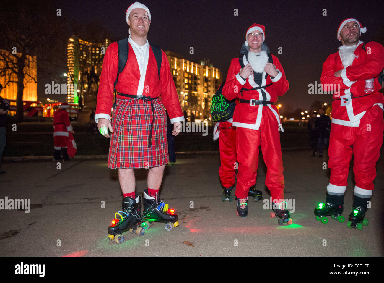 Roller Skating Santa Claus