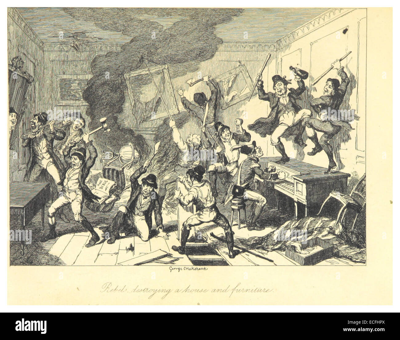 This 1845 illustration by Maxwell depicts a scene of rebellion where ...