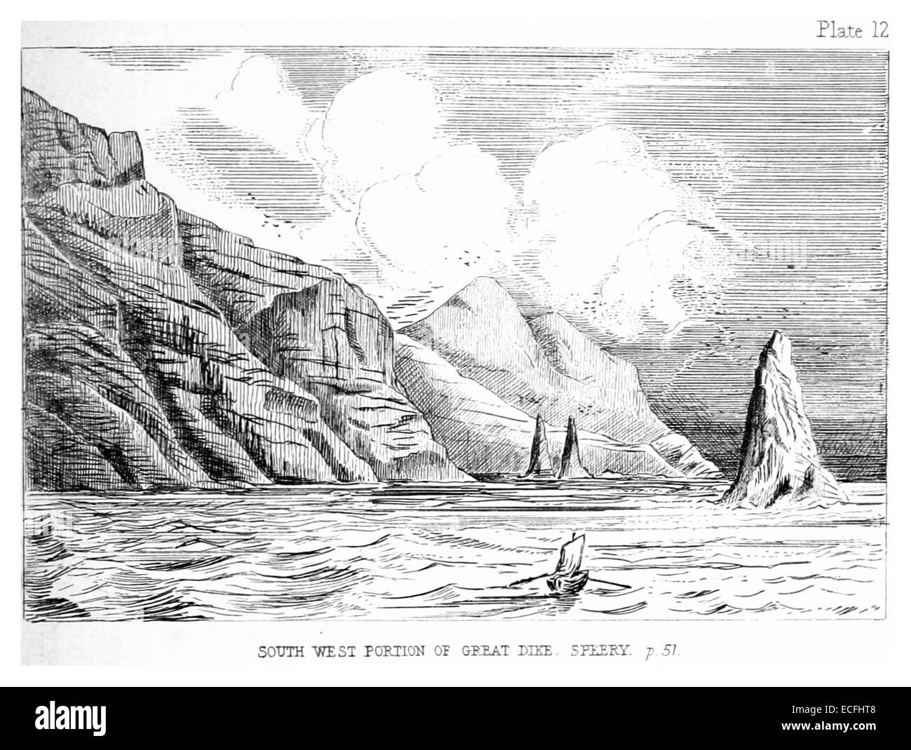 An 1875 illustration by Melliss depicting the southwest portion of the ...