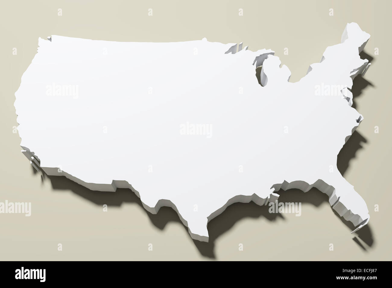 3d rendering of a United States map Stock Photo - Alamy
