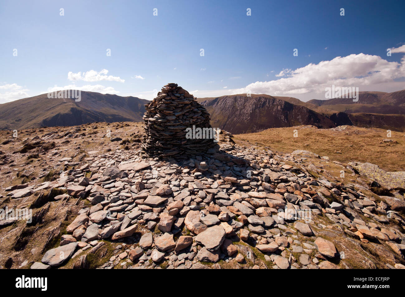 Summit Cairn on High Spy in the Lake District National Park Stock Photo ...