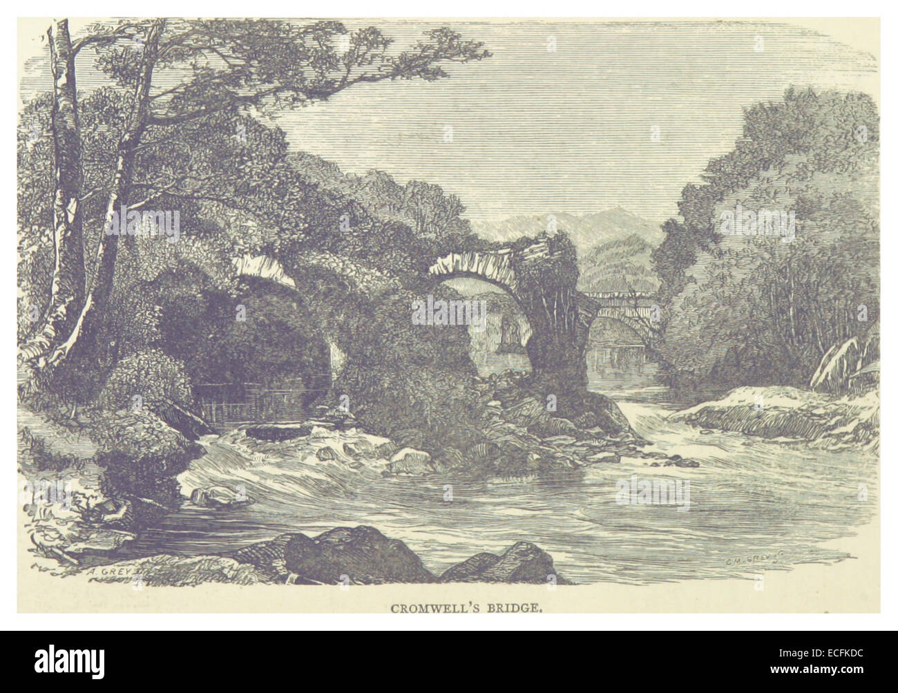 MURPHY(1883) p289 Cromwell's Bridge Stock Photo - Alamy