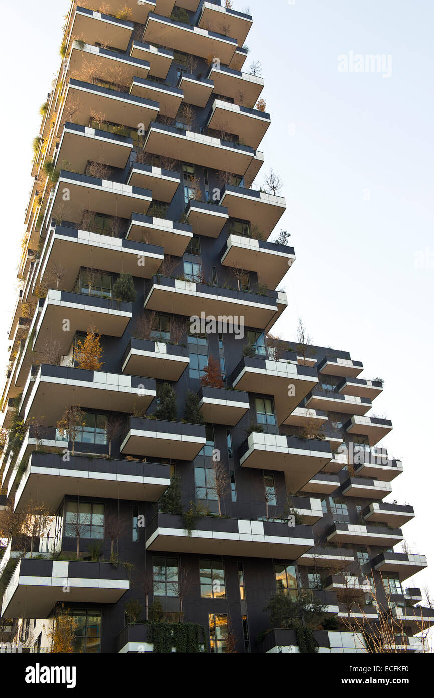 Italy, Lombardy, Milan, vertical garden building Stock Photo - Alamy