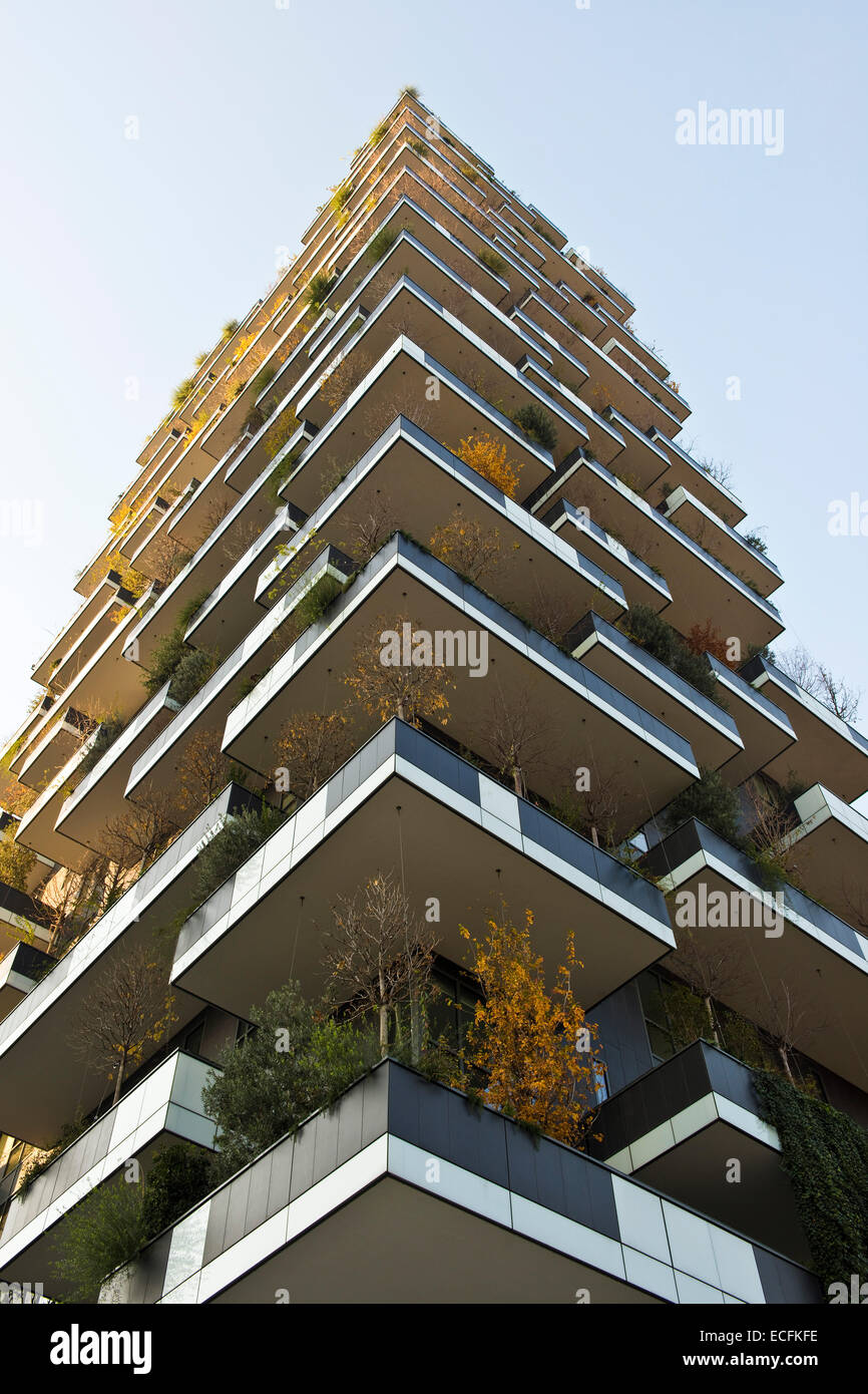 Italy, Lombardy, Milan, vertical garden building Stock Photo - Alamy