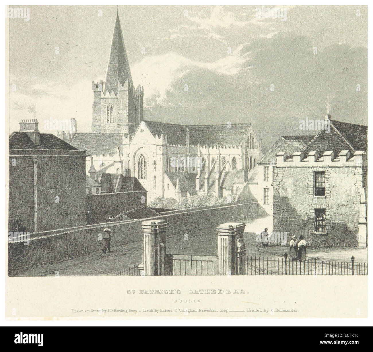 This 1830 illustration by Newenham depicts St. Patrick's Cathedral in ...