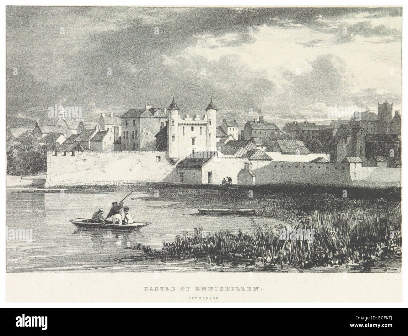 NEWENHAM(1830) p137 FERMANAGH - CASTLE OF ENNISKILLEN Stock Photo - Alamy