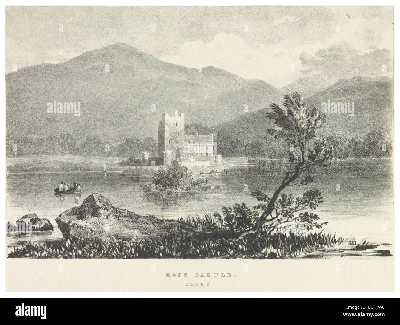 NEWENHAM(1830) p149 KERRY - ROSS CASTLE Stock Photo - Alamy