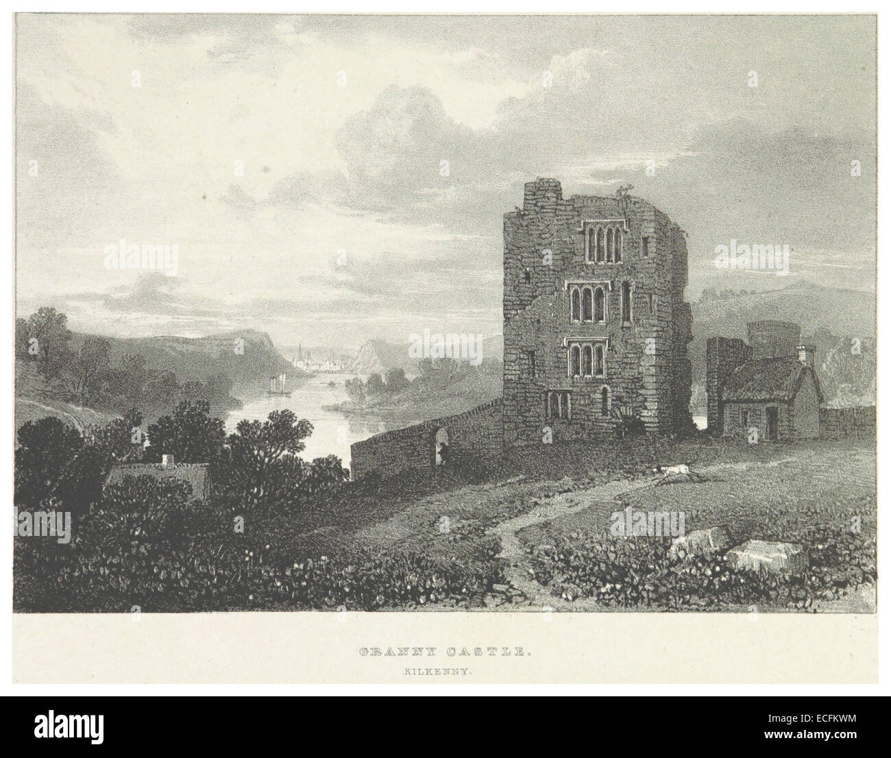 NEWENHAM(1830) p157 KILKENNY - GRANNY CASTLE Stock Photo - Alamy
