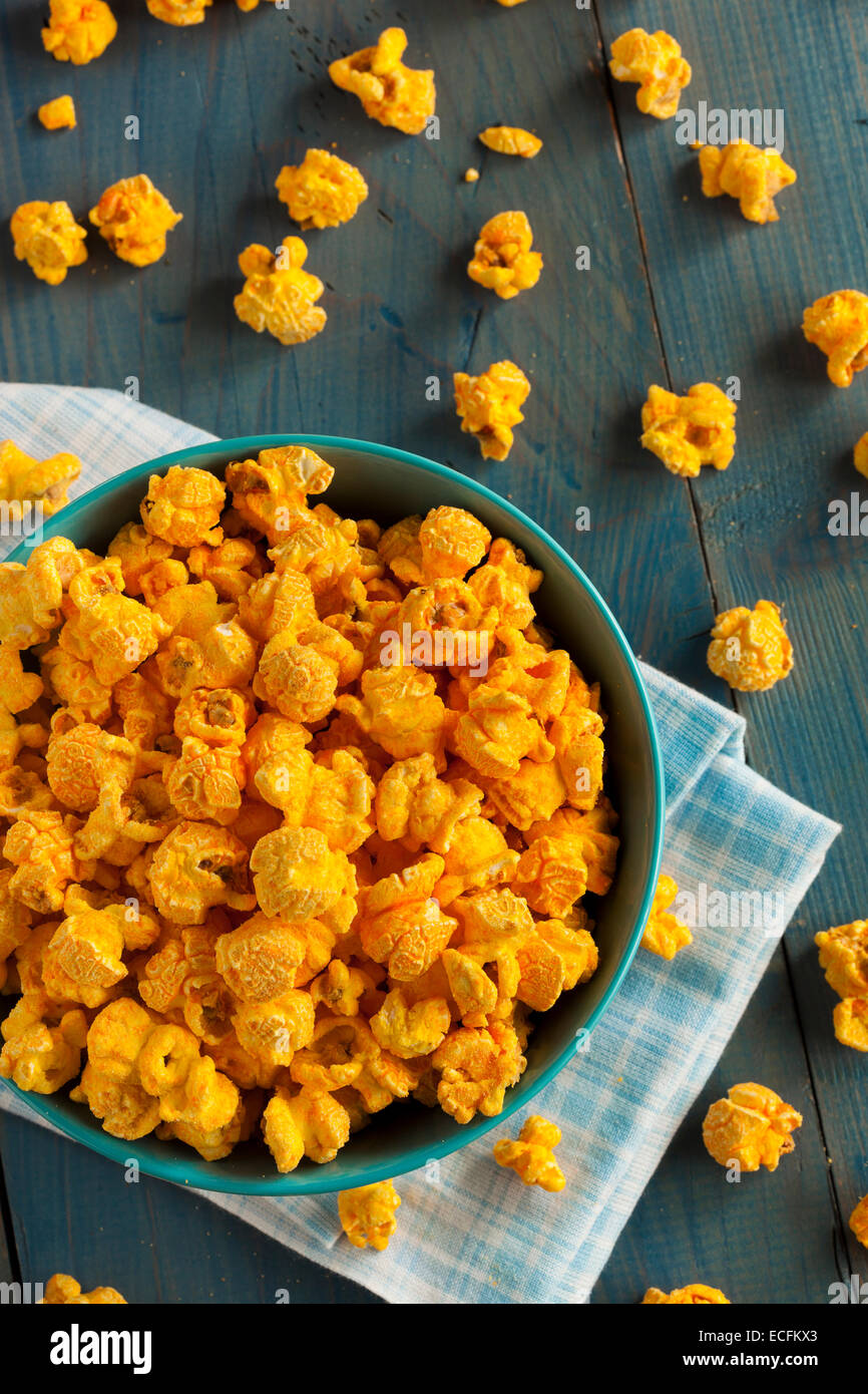 Homemade Cheddar Cheese Popcorn in a Bowl Stock Photo - Alamy