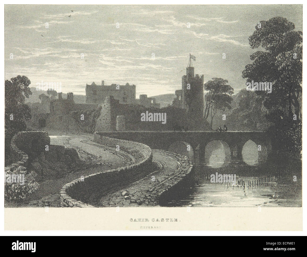NEWENHAM(1830) p225 TIPPERARY - CAHIR CASTLE Stock Photo - Alamy