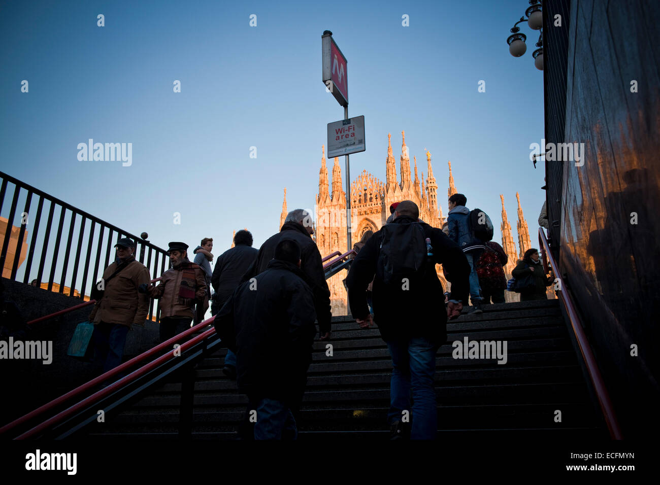 Italy, Lombardy, Milan, Duomo square, daily life Stock Photo - Alamy