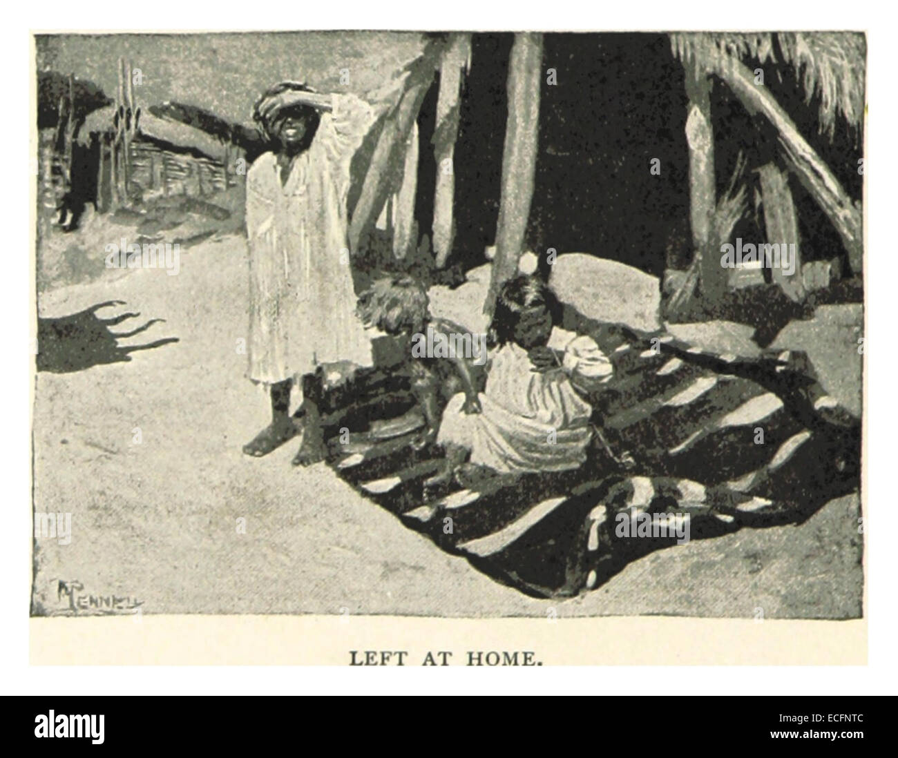 Left with the family Cut Out Stock Images & Pictures - Alamy