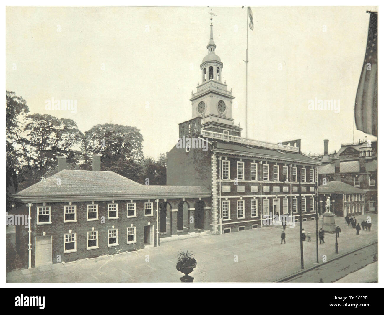 A 1897 publication depicting the Independence Hall in Philadelphia ...
