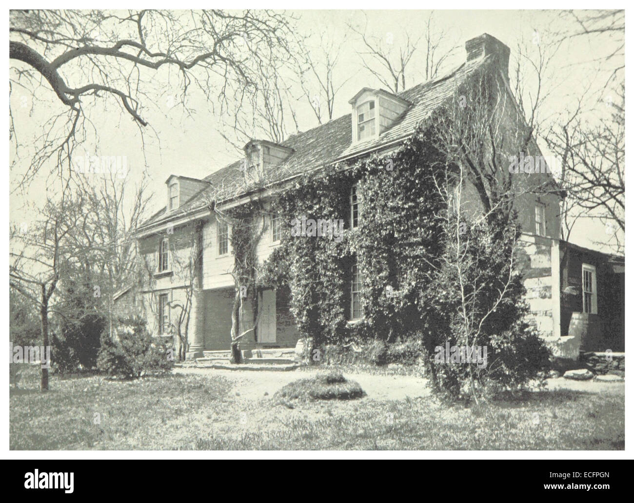 This 1897 illustration depicts the house of John Bartram, a renowned ...