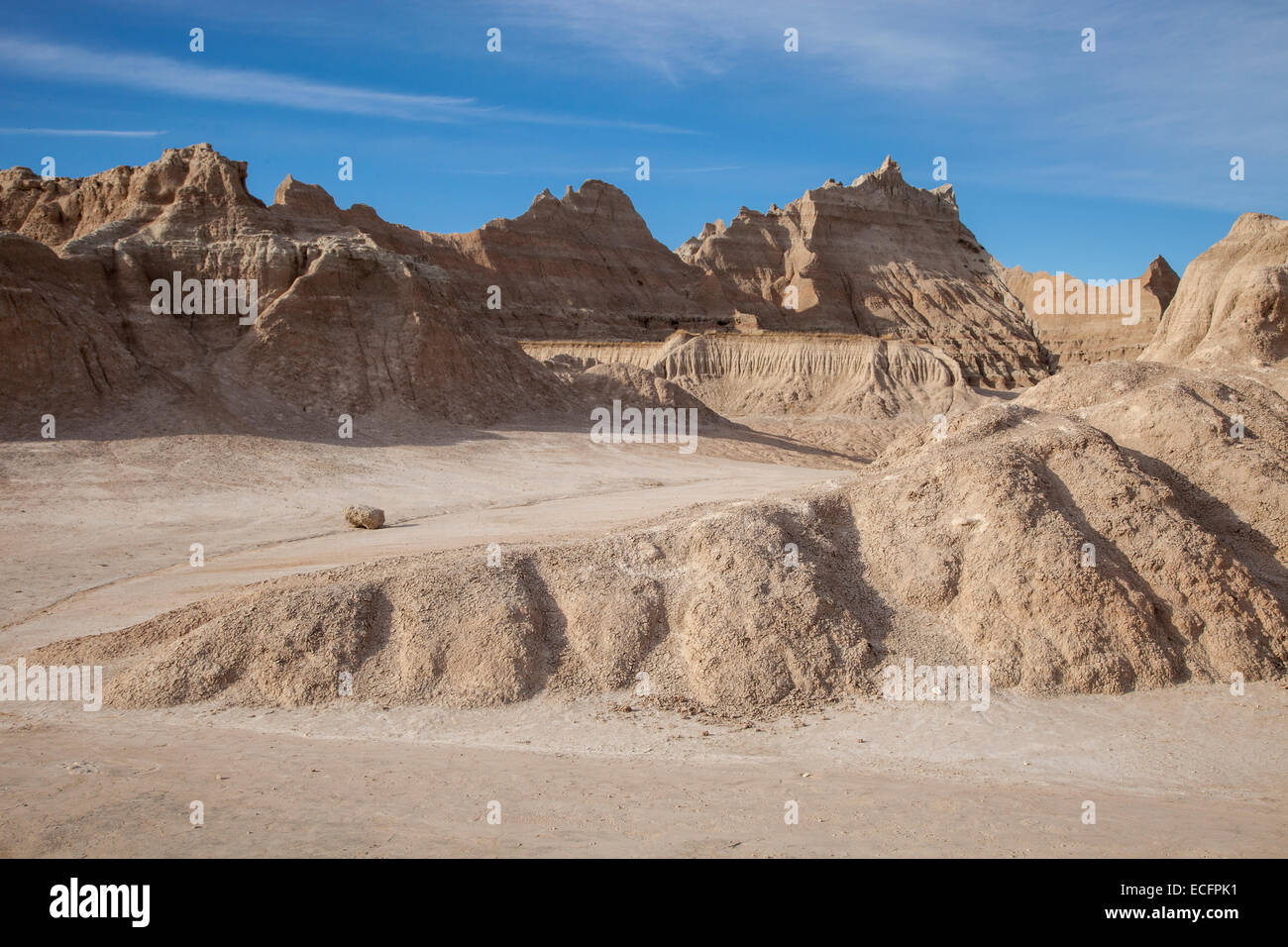 Colorful badlands in Badlands National Park, South Dakota Stock Photo ...