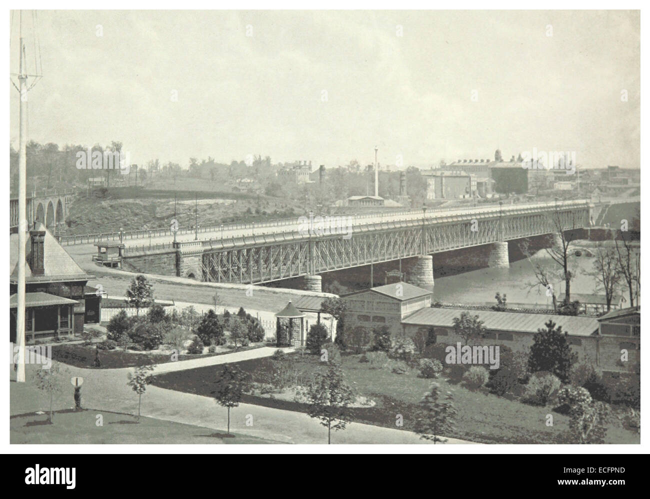 This 1897 illustration captures the Girard Avenue Bridge in ...