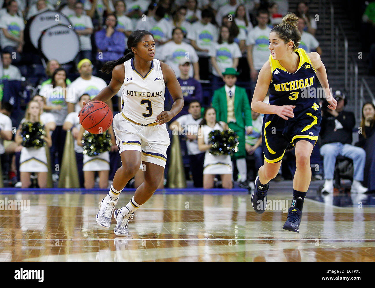 South Bend, Indiana, USA. 13th Dec, 2014. Notre Dame guard Whitney ...