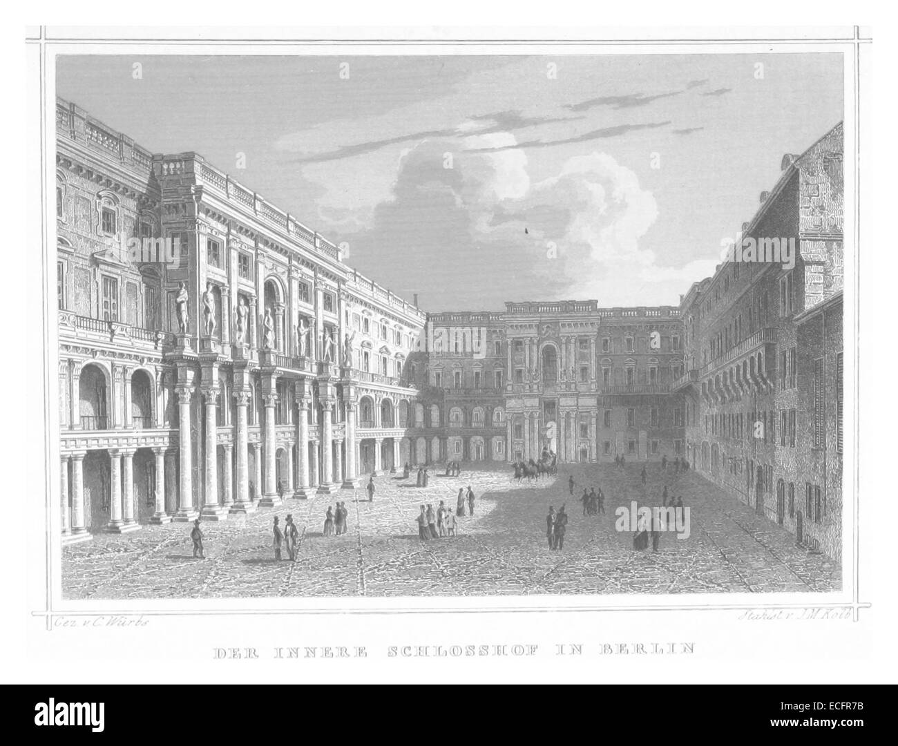Poppel’s 1852 illustration depicts the Innerer Schlosshof (Inner ...