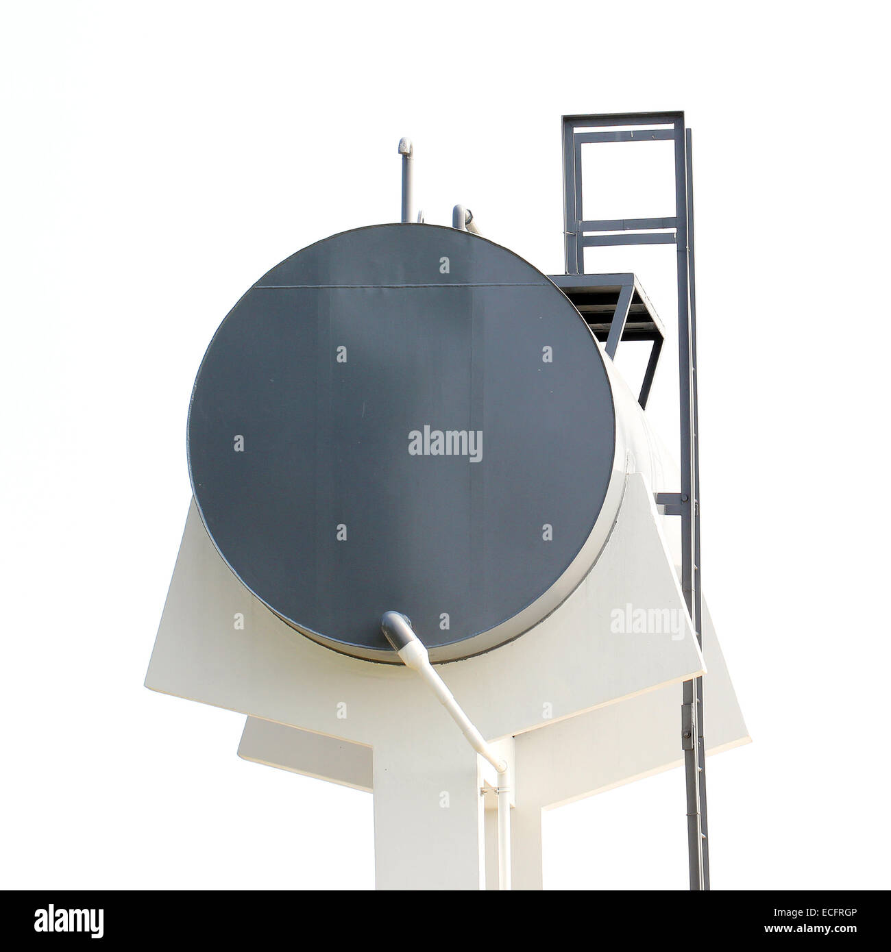 Storage oil tank isolated on white background Stock Photo - Alamy