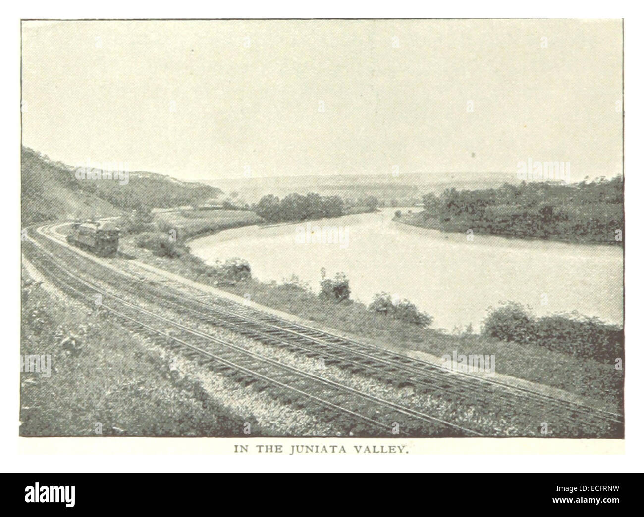 An 1893 illustration from the Pennsylvania Railroad showing a scene in ...