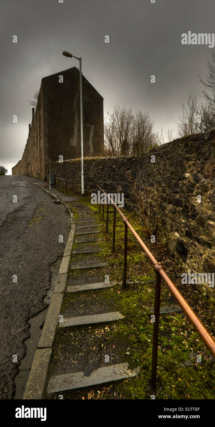 Bouverie St, port Glasgow, tenements prior to their demolition in 2014 ...