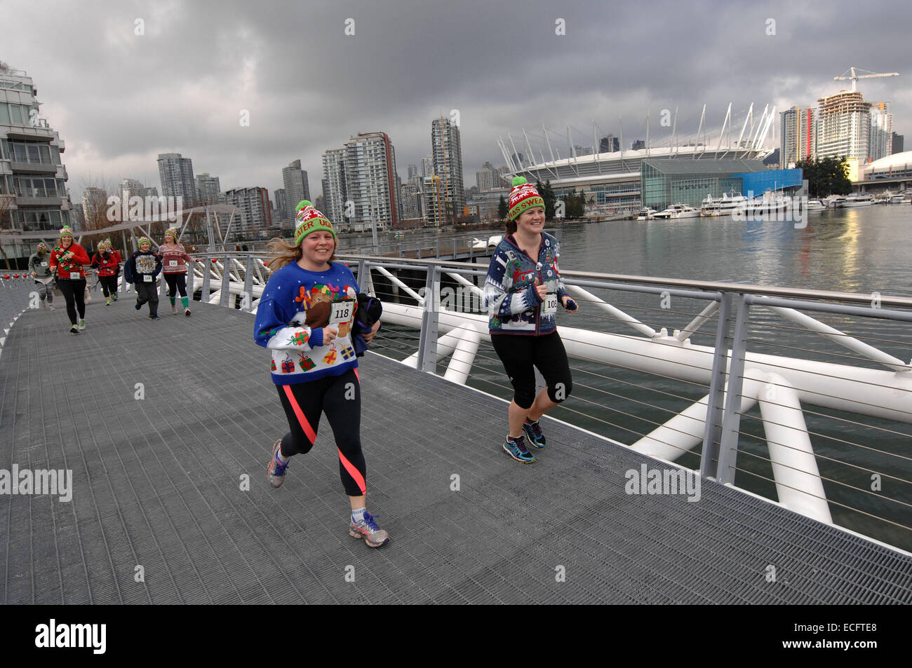 Vancouver. 13th Dec, 2014. Runners and walkers participate in the Ugly ...