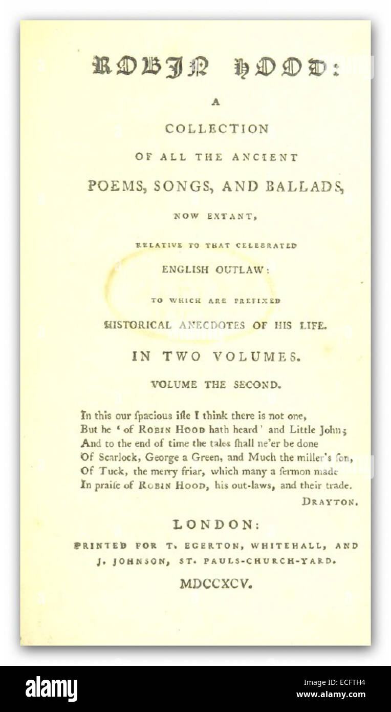 Robin hood ballads hi-res stock photography and images - Alamy