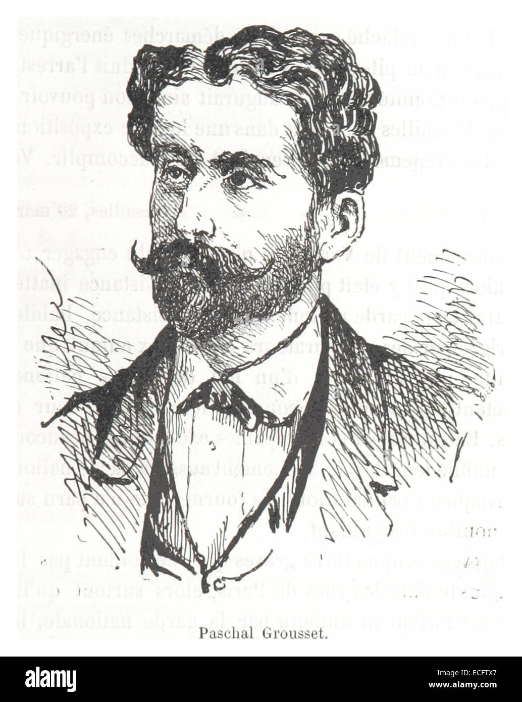 This 1871 illustration by Rouquette depicts P. Grousset, a notable ...