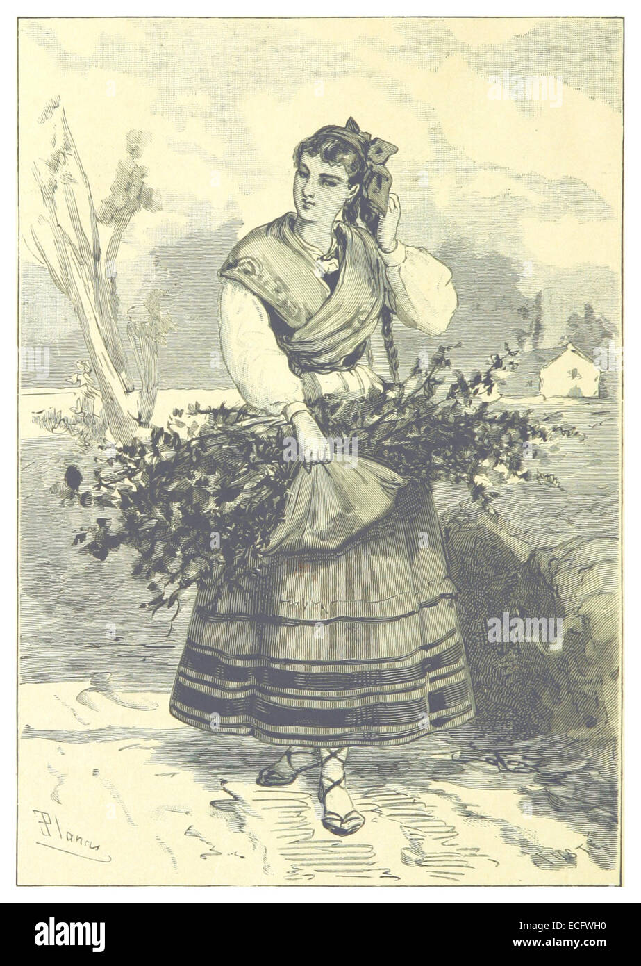 Woman in traditional basque dress hi-res stock photography and images ...