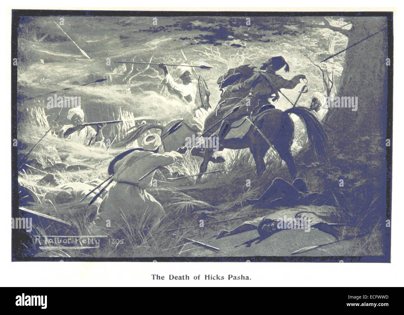 In *Slatin* (1896), this illustration depicts the death of Hicks Pasha ...