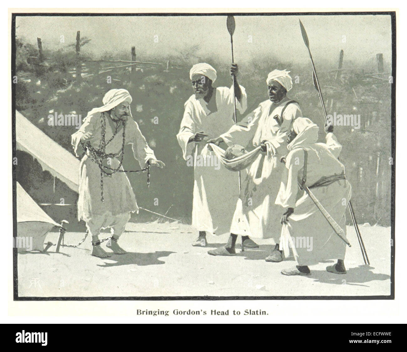 This 1896 illustration by Slatin depicts the symbolic act of bringing ...