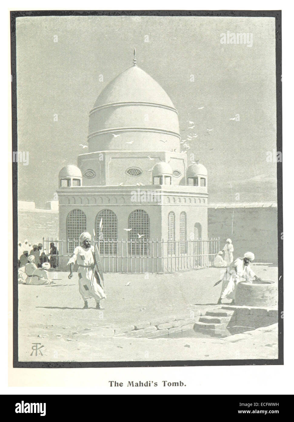 This 1896 illustration by Slatin depicts the Mahdi's Tomb, a ...