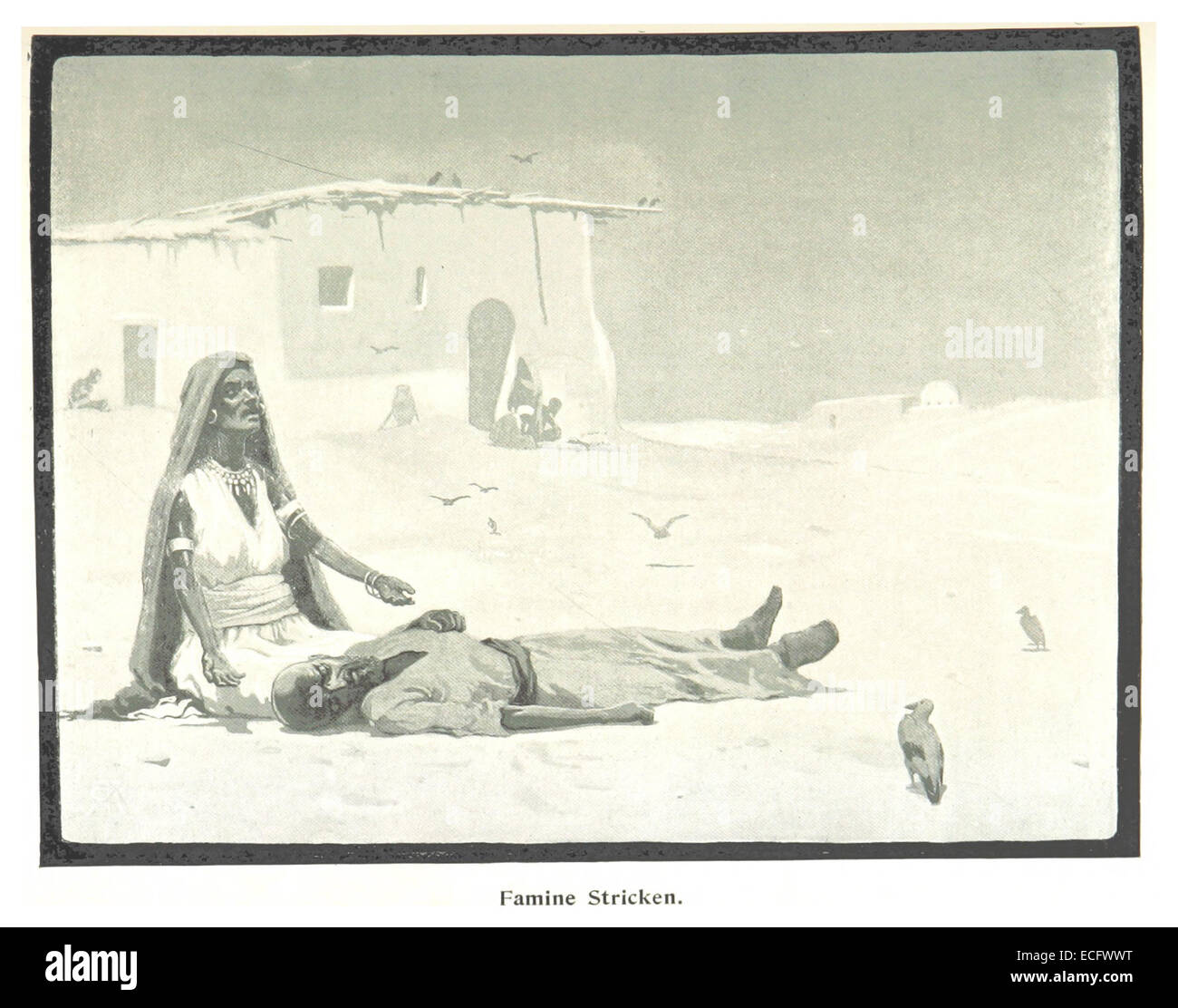 This 1896 illustration by Slatin depicts a scene from a famine-stricken ...