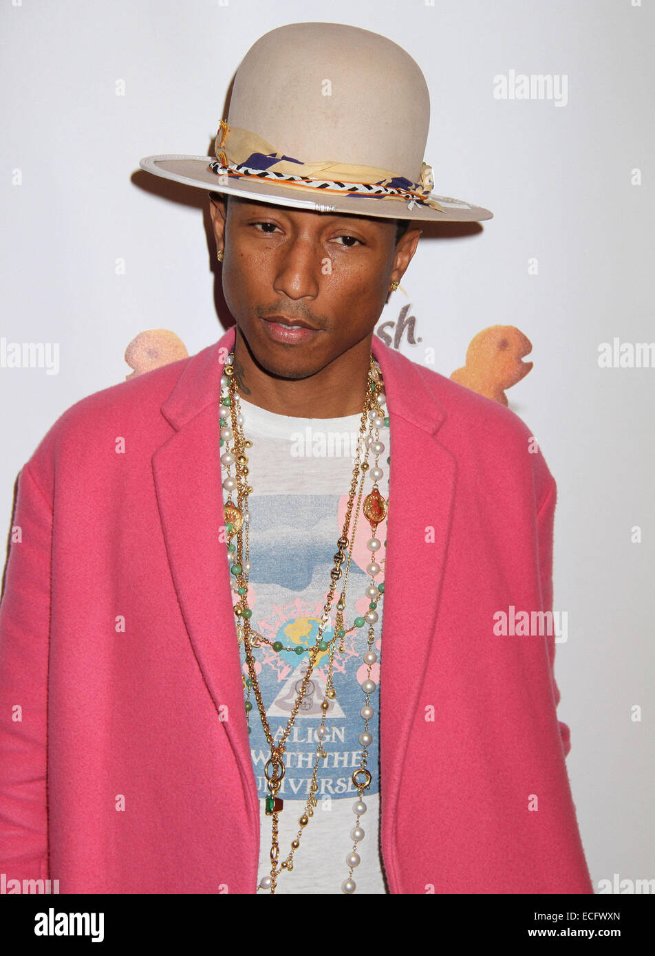 New York, New York, USA. 12th Dec, 2014. Singer PHARRELL WILLIAMS ...