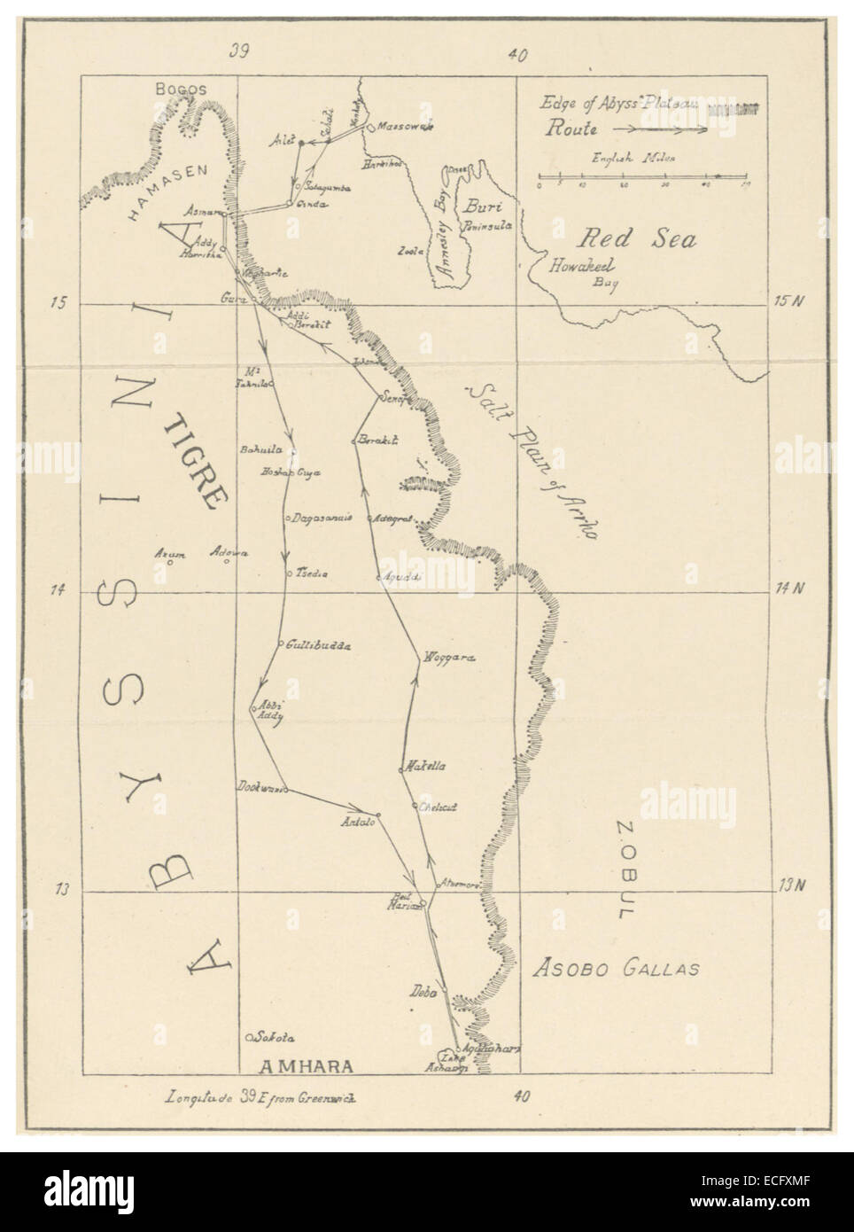 Abyssinia map hi-res stock photography and images - Alamy