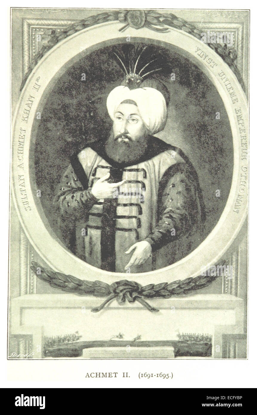 This 1895 illustration by Spry details the reign of Achmeth II, Sultan ...