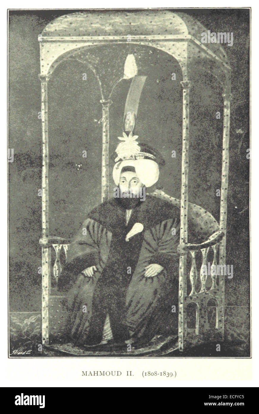 This 1895 illustration by Spry portrays Sultan Mahmud II of the Ottoman ...