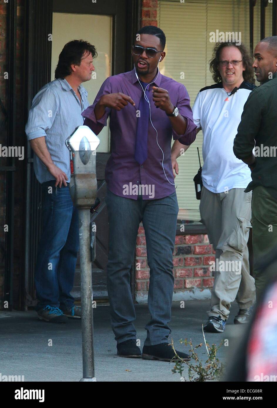 Bill Bellamy on set for filming his new movie on Beverly Boulevard ...