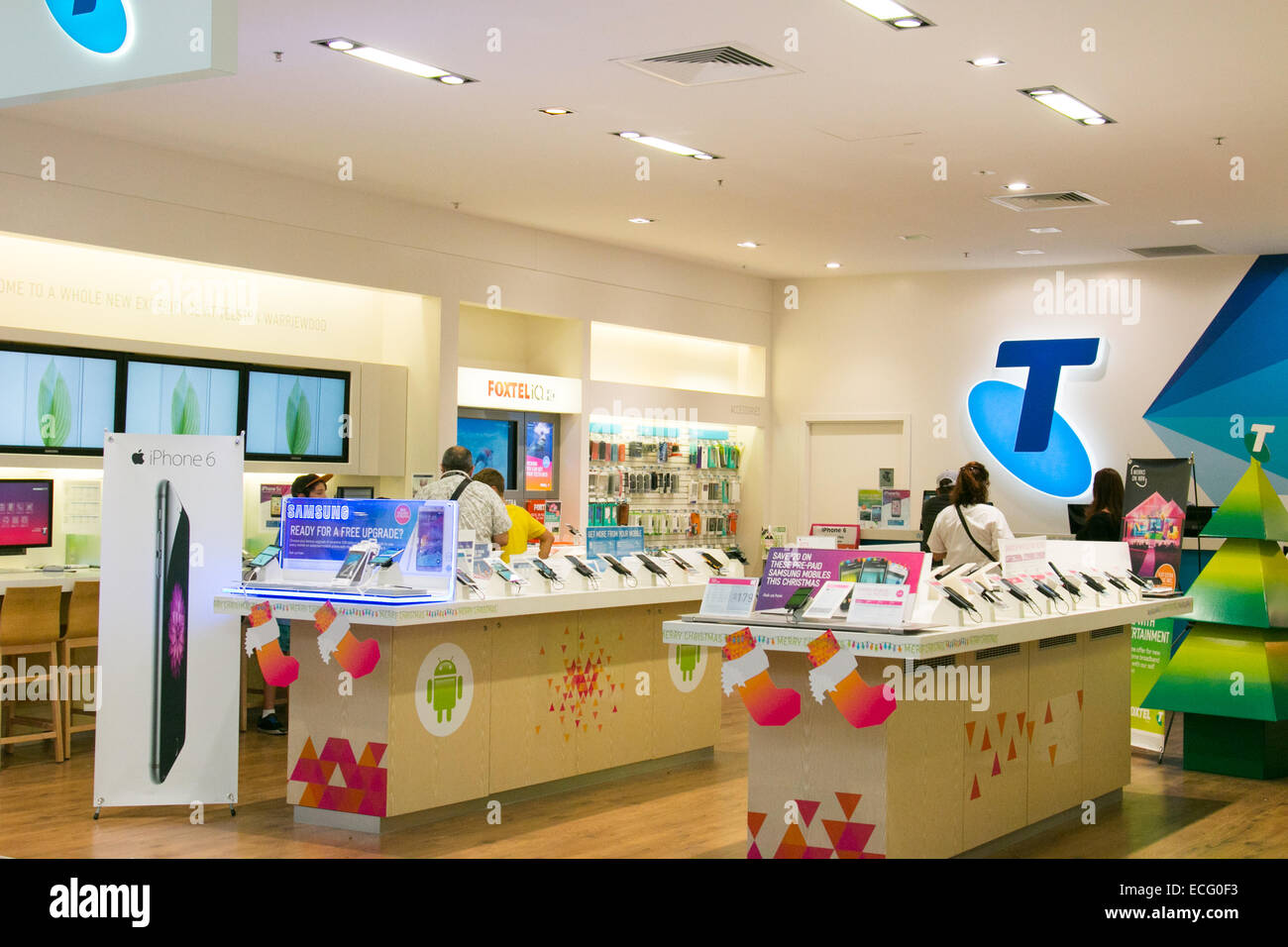 Telstra, national telephone carrier, retail store selling phones and IT ...