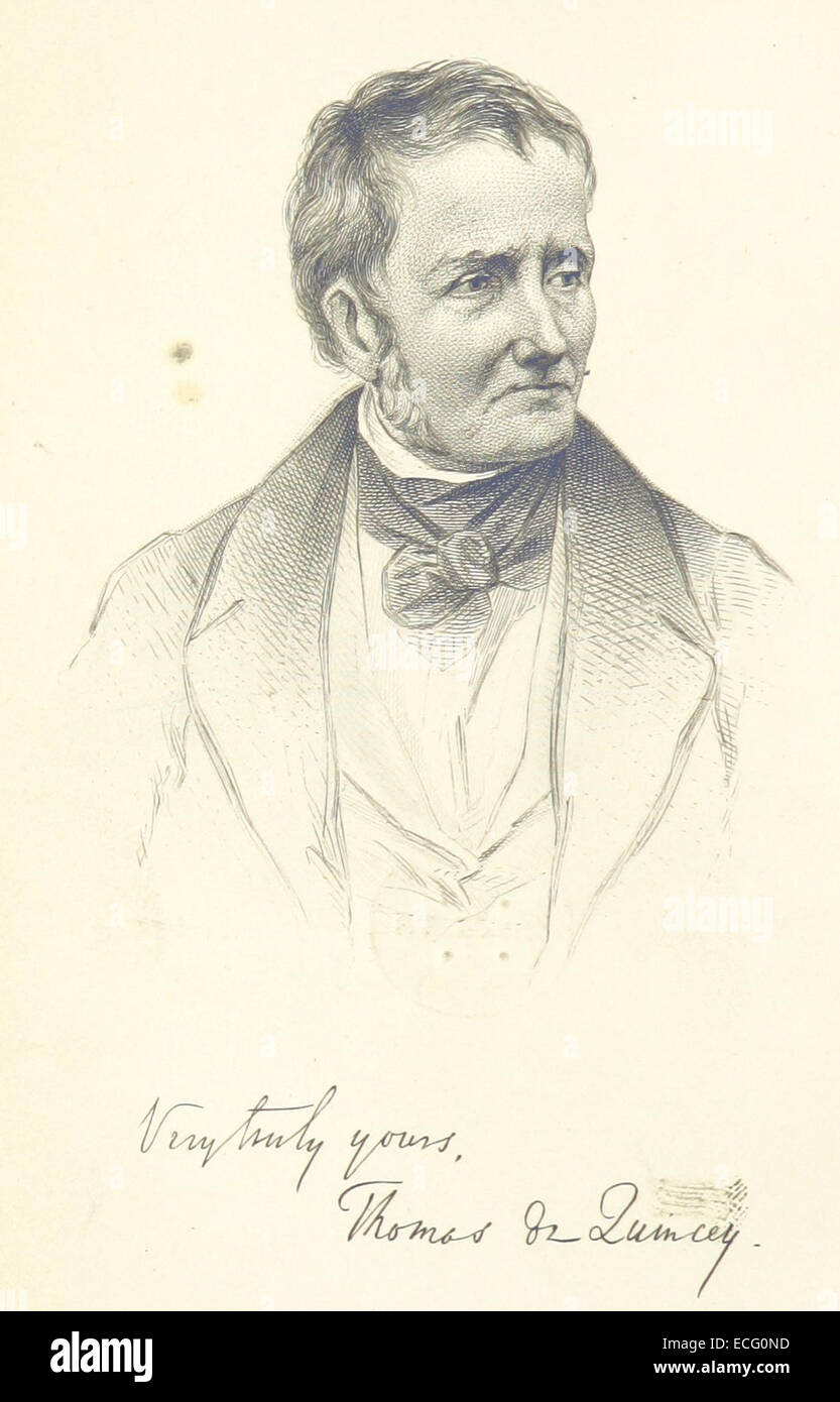 Thomas De Quincey (1785–1859) was a British essayist best known for ...