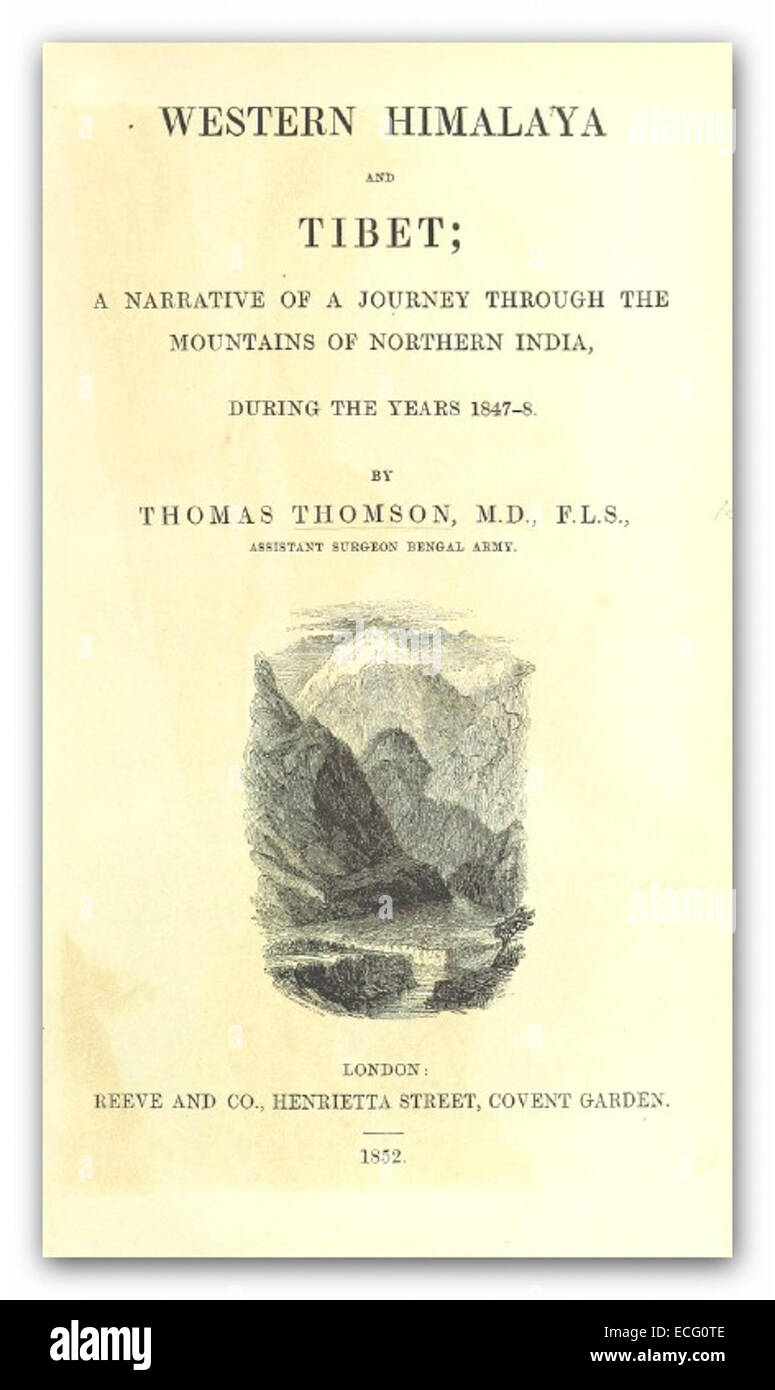 An 1852 map and illustration by Thomson, showcasing the Western ...