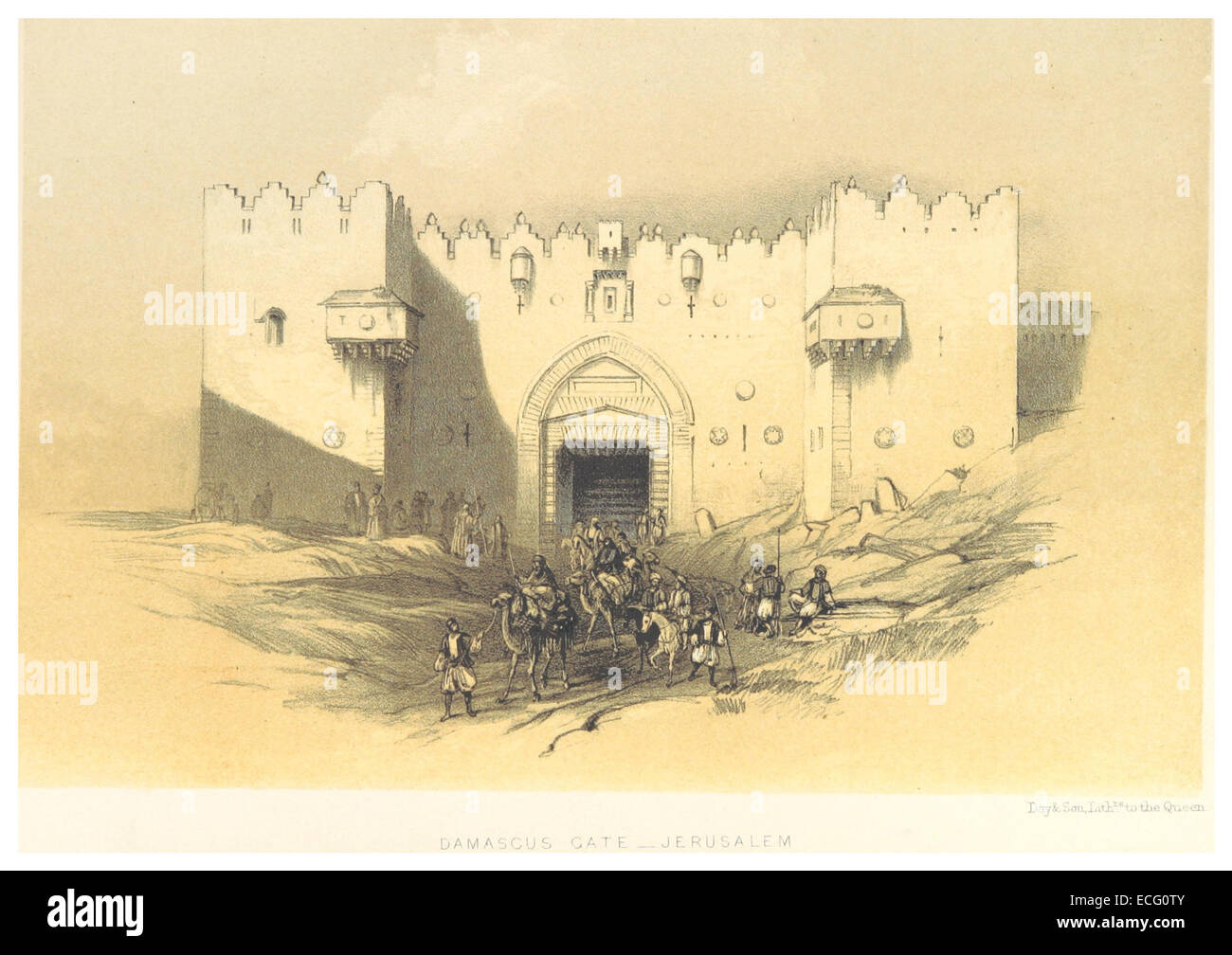 Vintage map of damascus High Resolution Stock Photography and Images ...