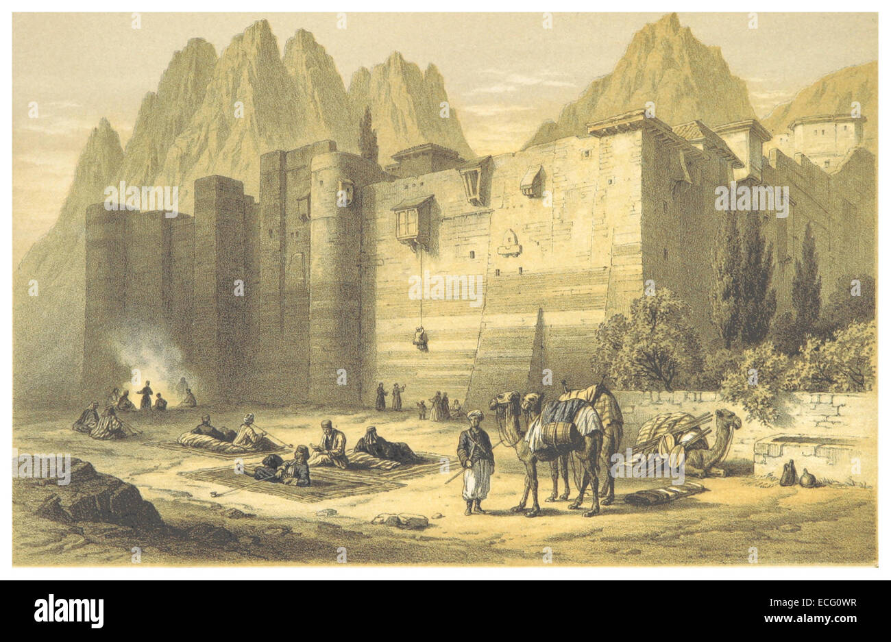 Medieval convent illustration hi-res stock photography and images - Alamy